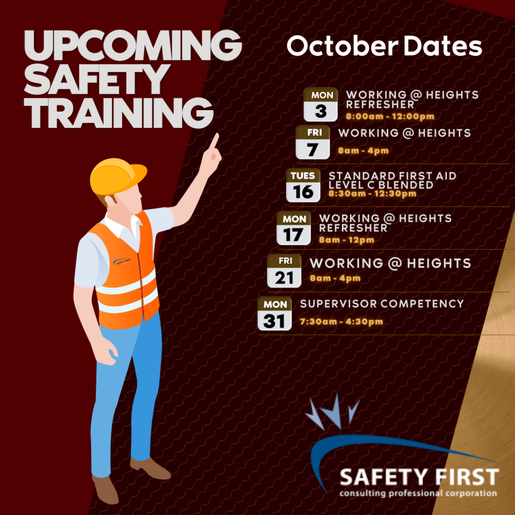 Vaughan/Concord Safety Training Schedule - Safety First Consulting ...